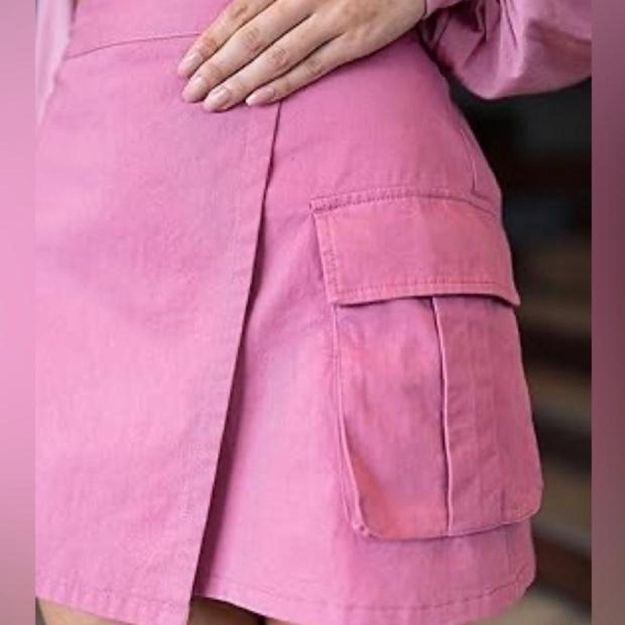 Vivacious Honey x The Drop pink asymmetrical mini... - Depop