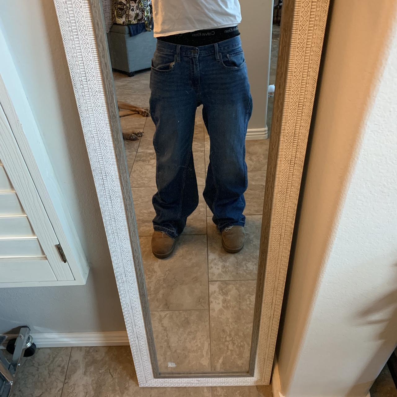 Custom flared denim jeans Slim fit Waist - 32 Inseam... | Depop