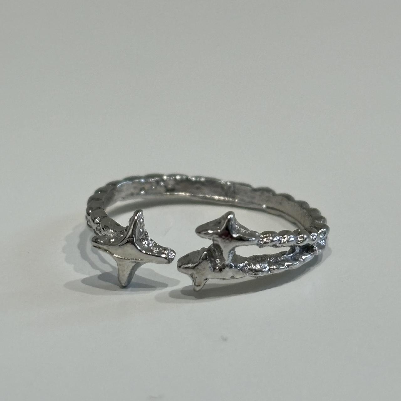 silver y2k 2000s adjustable star ring! ring is... - Depop