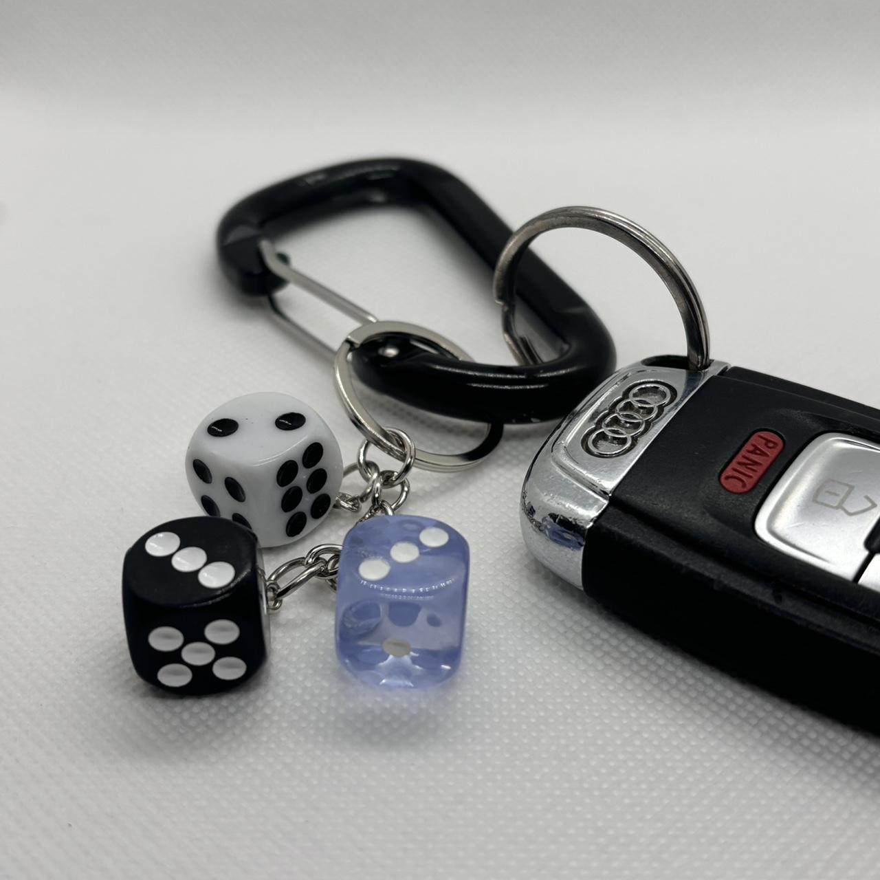 VERY UNIQUE 2000s y2k dice keychain with a nice... - Depop