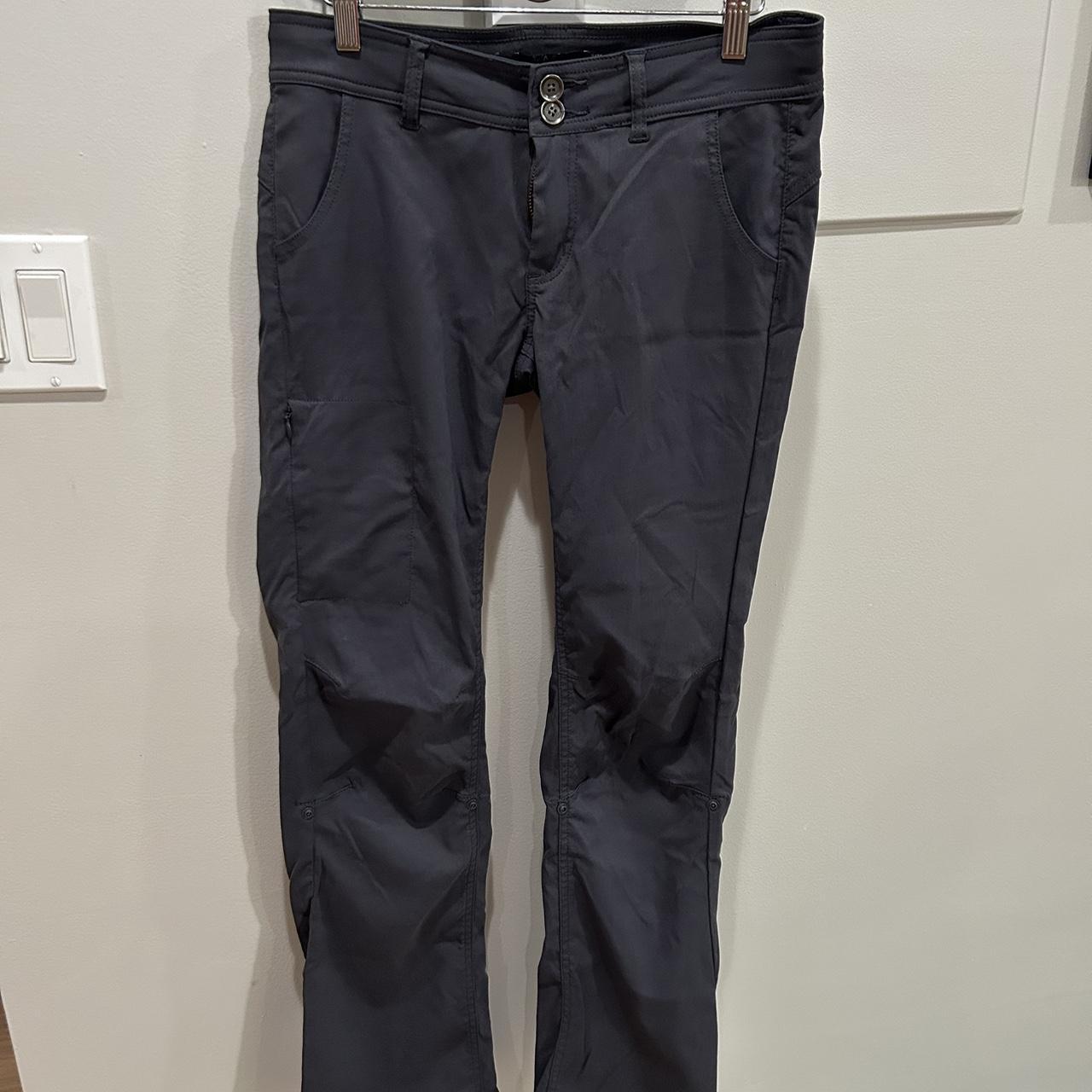 Prana Pants Womens 4 Gray Convertible Roll Up Hem... - Depop