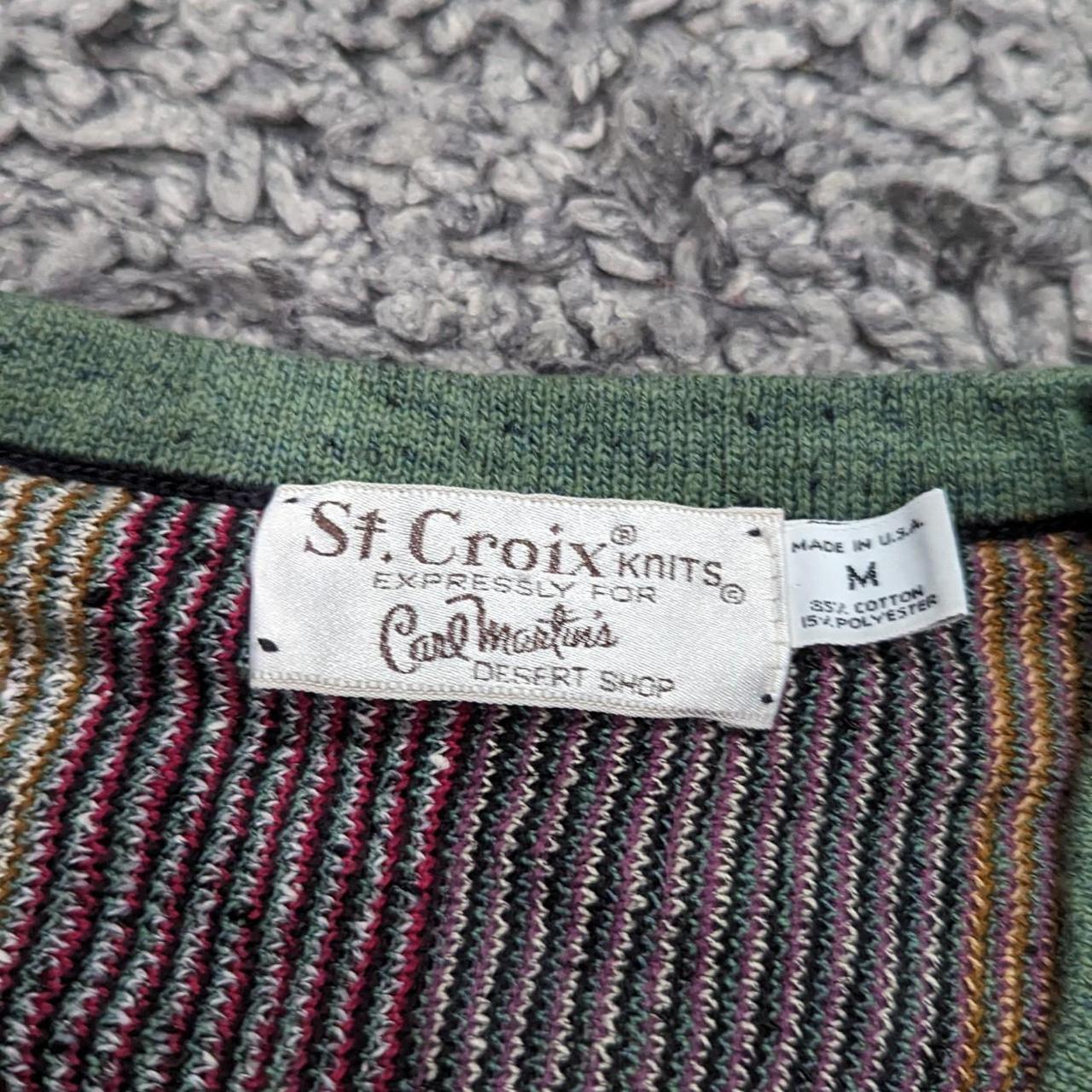 Vintage St Croix Shop Men's Cotton Textured... - Depop