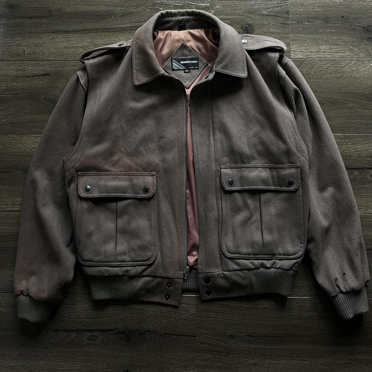 Vintage Wool members only bomber jacket crazy... | Depop