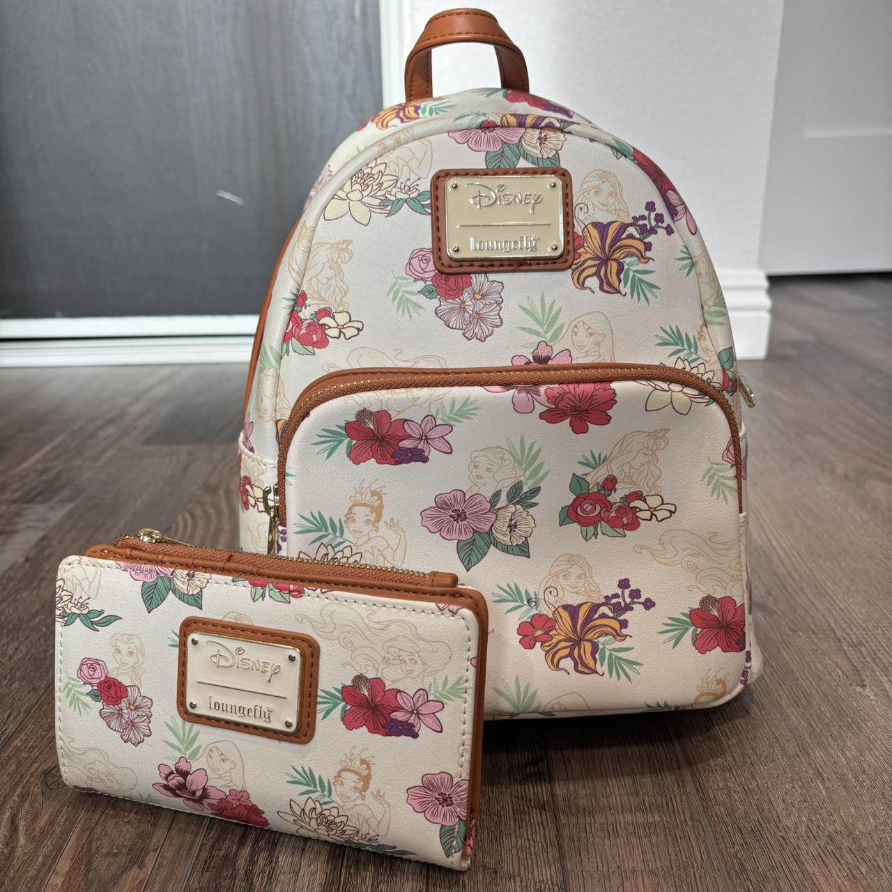 Disney Princess Loungefly Backpack and Wallet Set... | Depop
