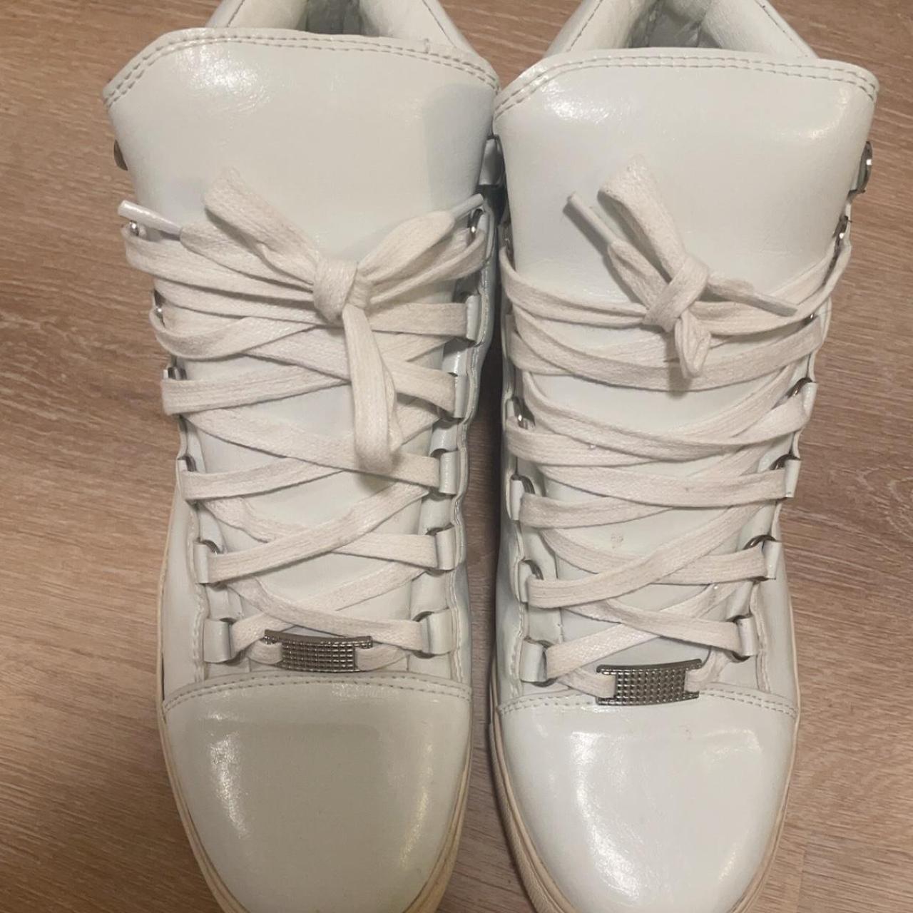 balenci white high top arenas - Depop