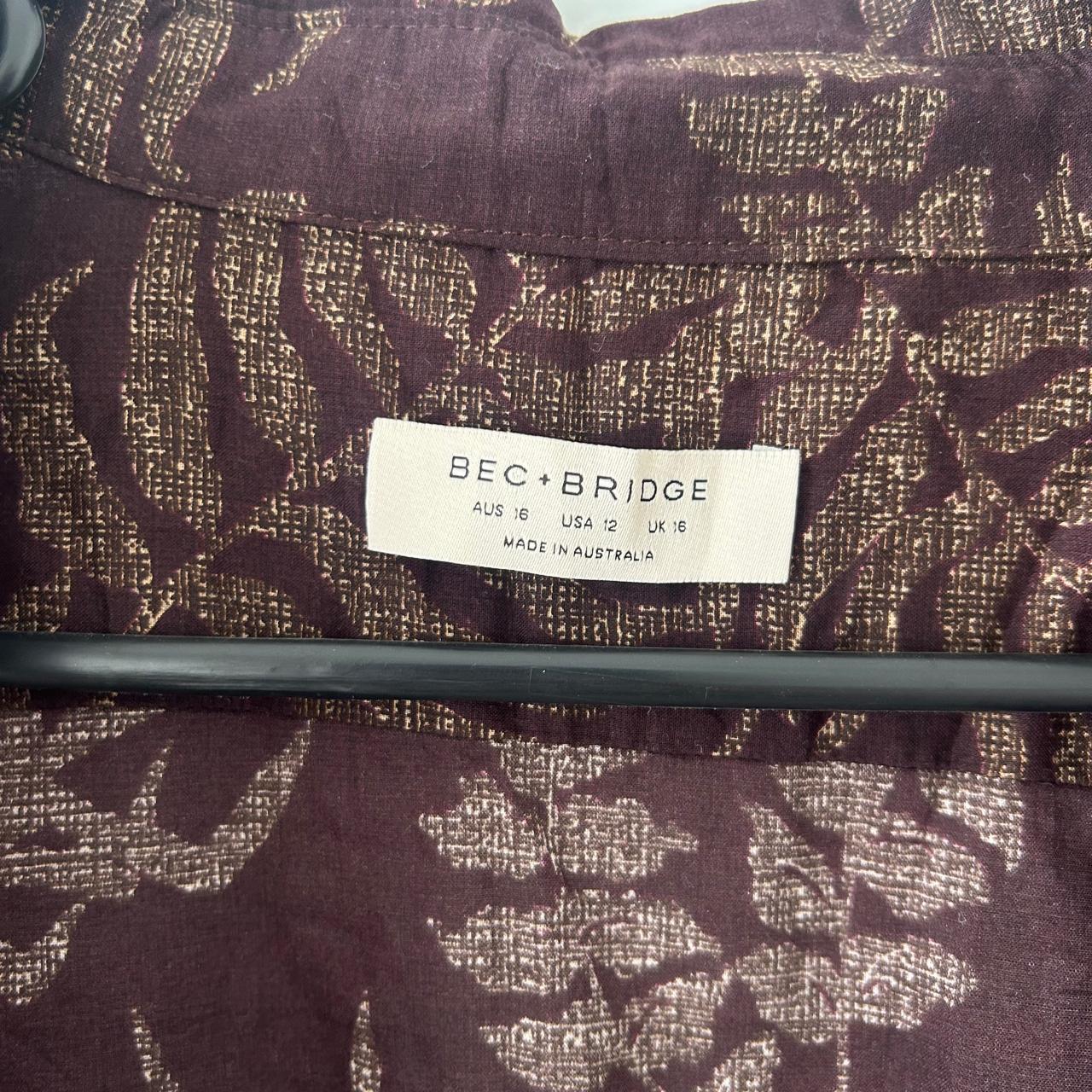 Bec and Bridge Palm Tree Short Sleeve Shirt in... - Depop