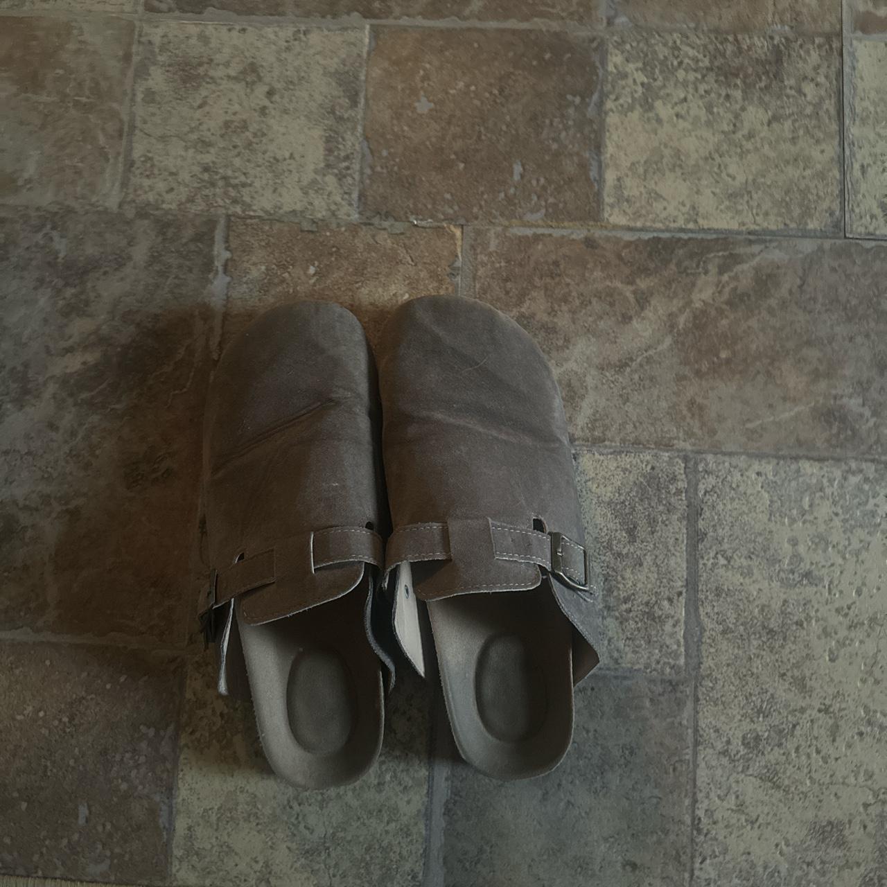 Grey Boston clogs - Depop