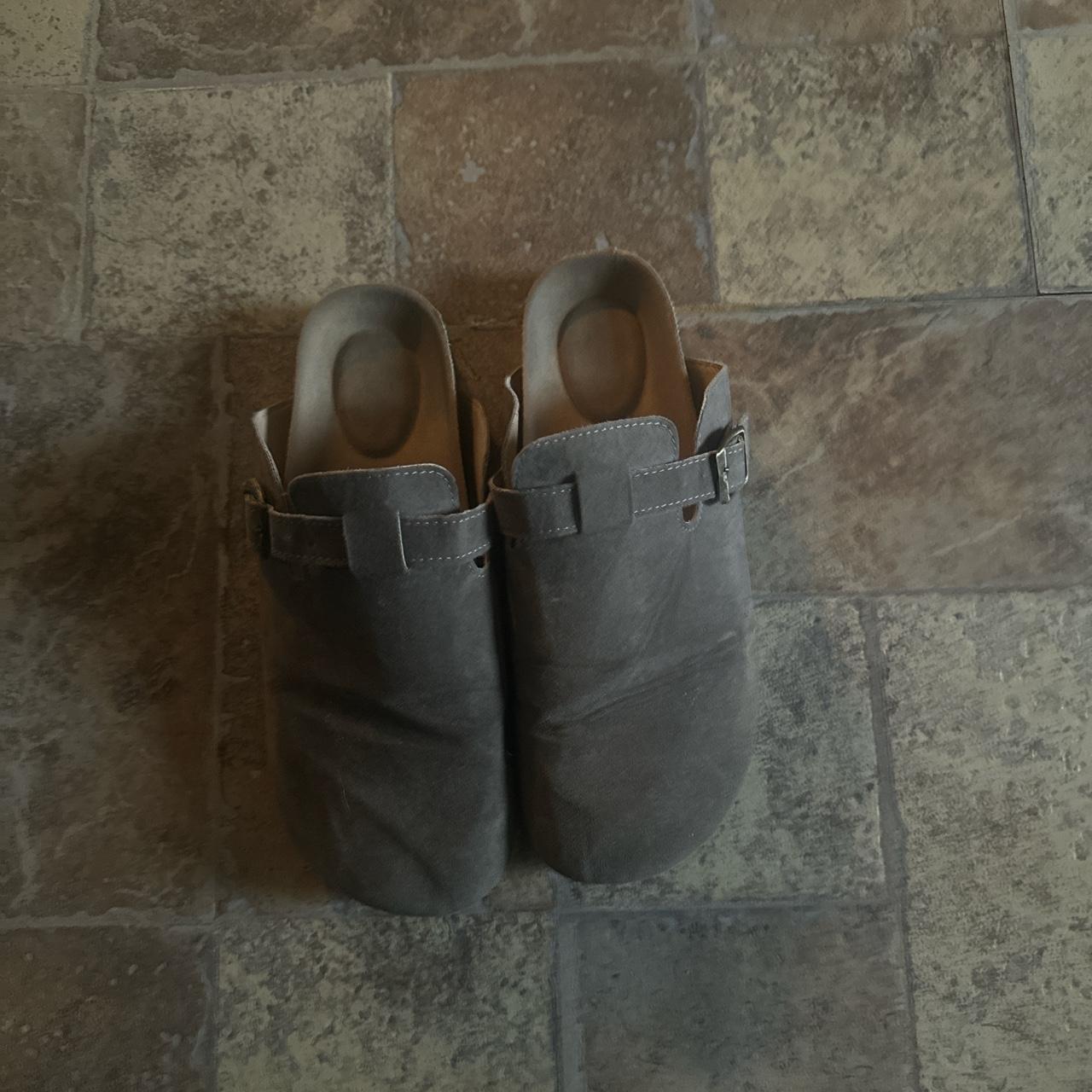 Grey Boston clogs - Depop