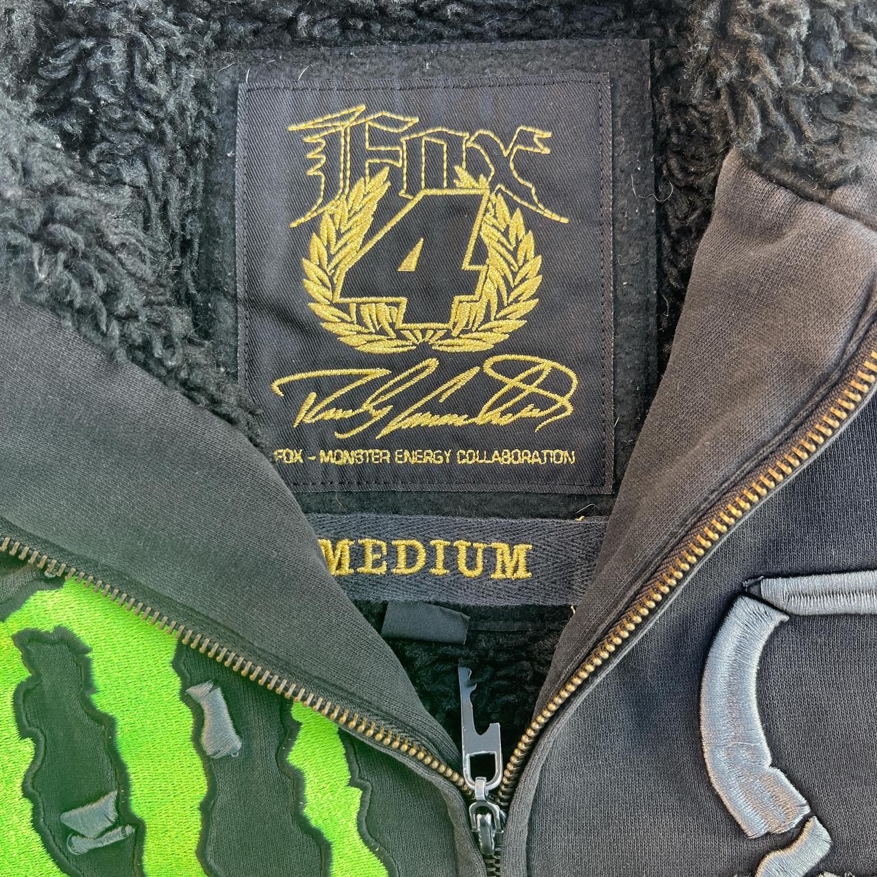 Monster Energy Fox Racing Zip up Hoodie Crazy... - Depop