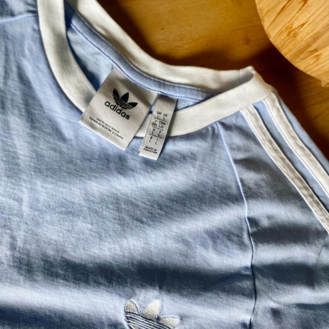 Adidas Three-Striped T-Shirt - Depop