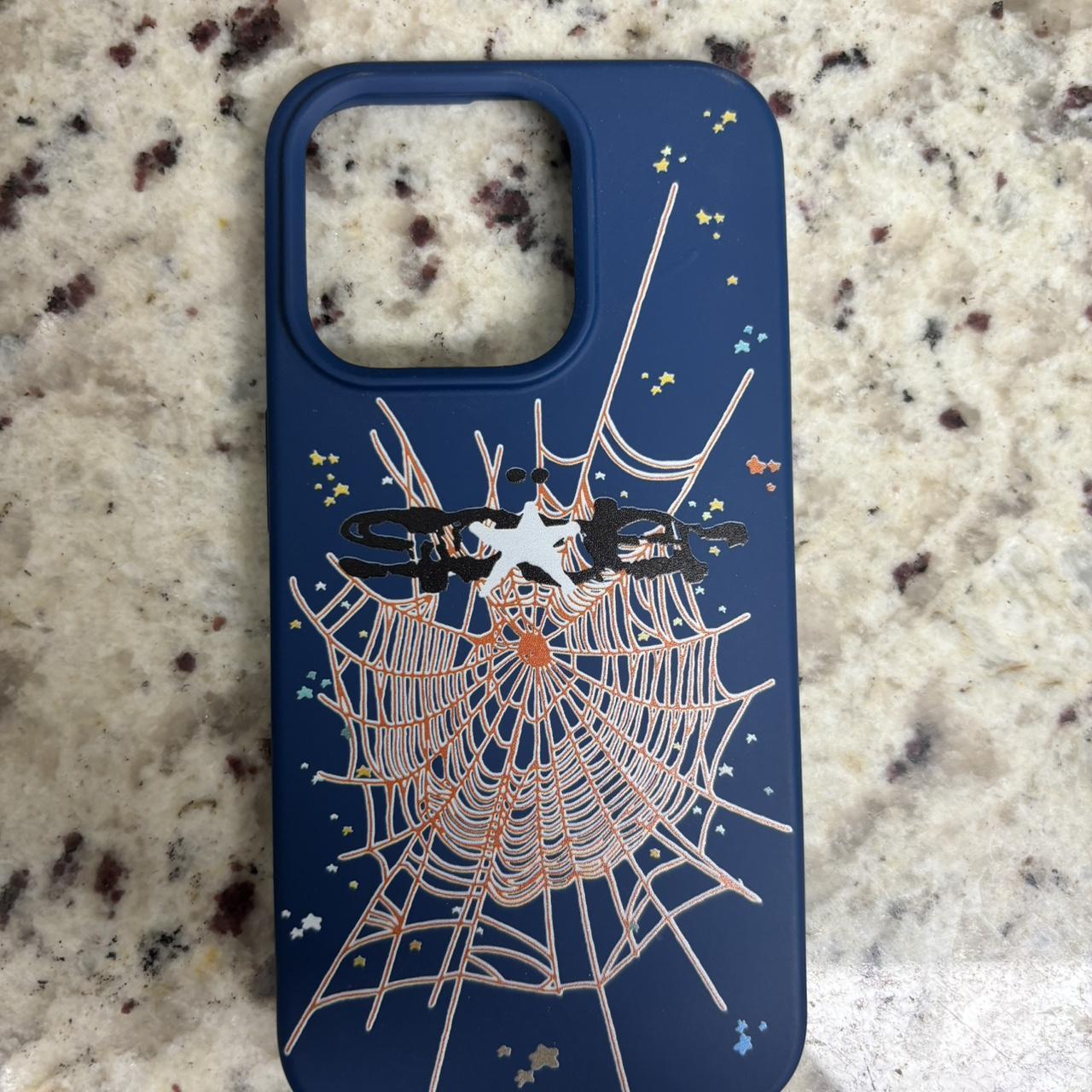 sp5der dark blue iPhone 15 pro case just need it gone - Depop