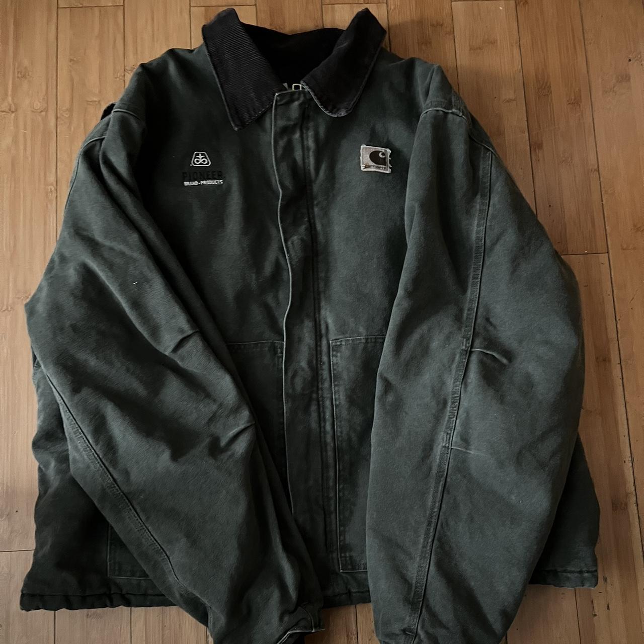 Vintage 2000’s green carhartt jacket #vintage... - Depop