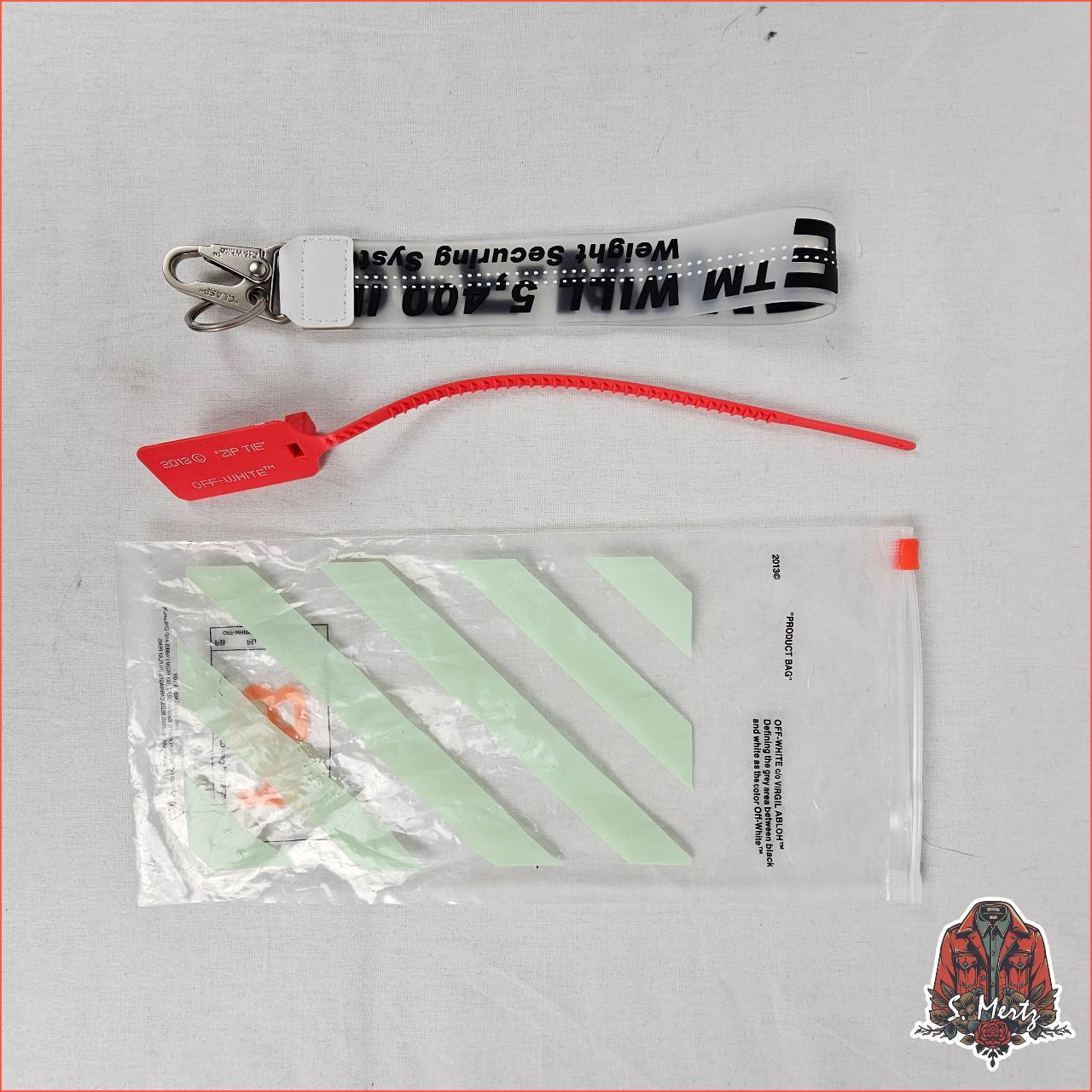 Off-White Brand Keychain and Ziptie Set with Branded... - Depop