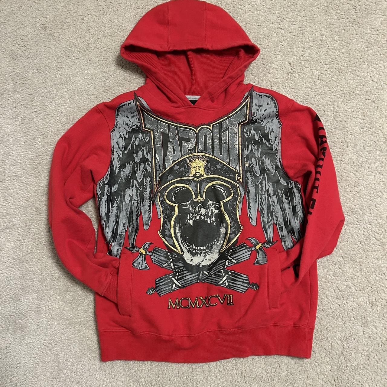 INSANE Y2K TAPOUT HOODIE - Amazing Condition - Size... - Depop