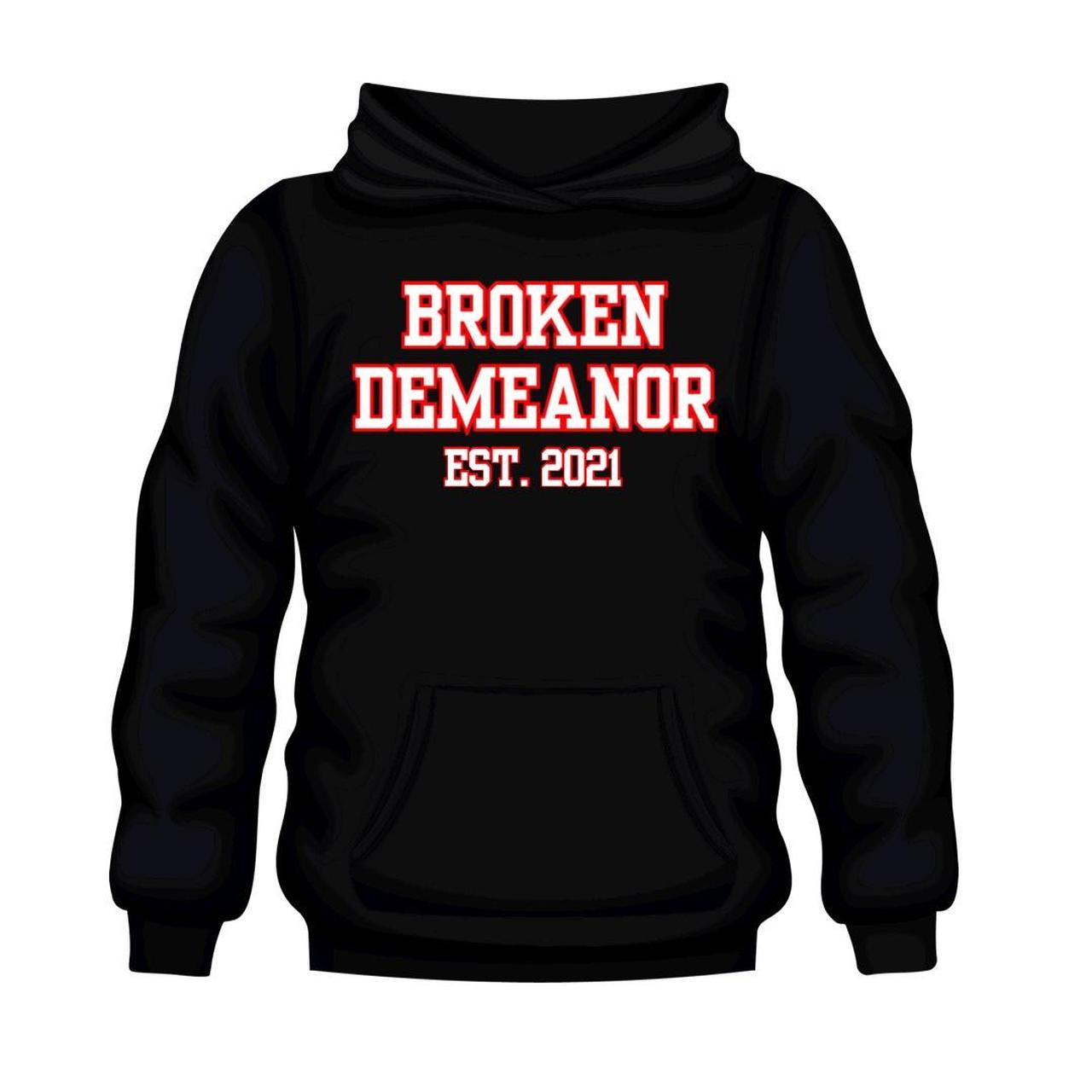 Broken Demeanor EST.2021 College Font - Hoodie (Unisex) - Depop