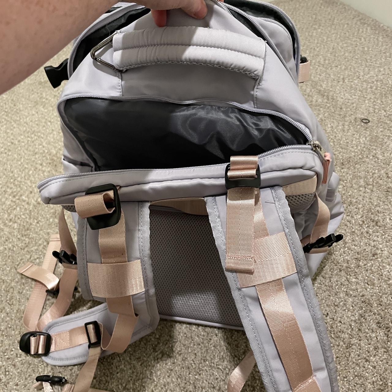 Lavender and pink backpack - perfect for carry on... - Depop