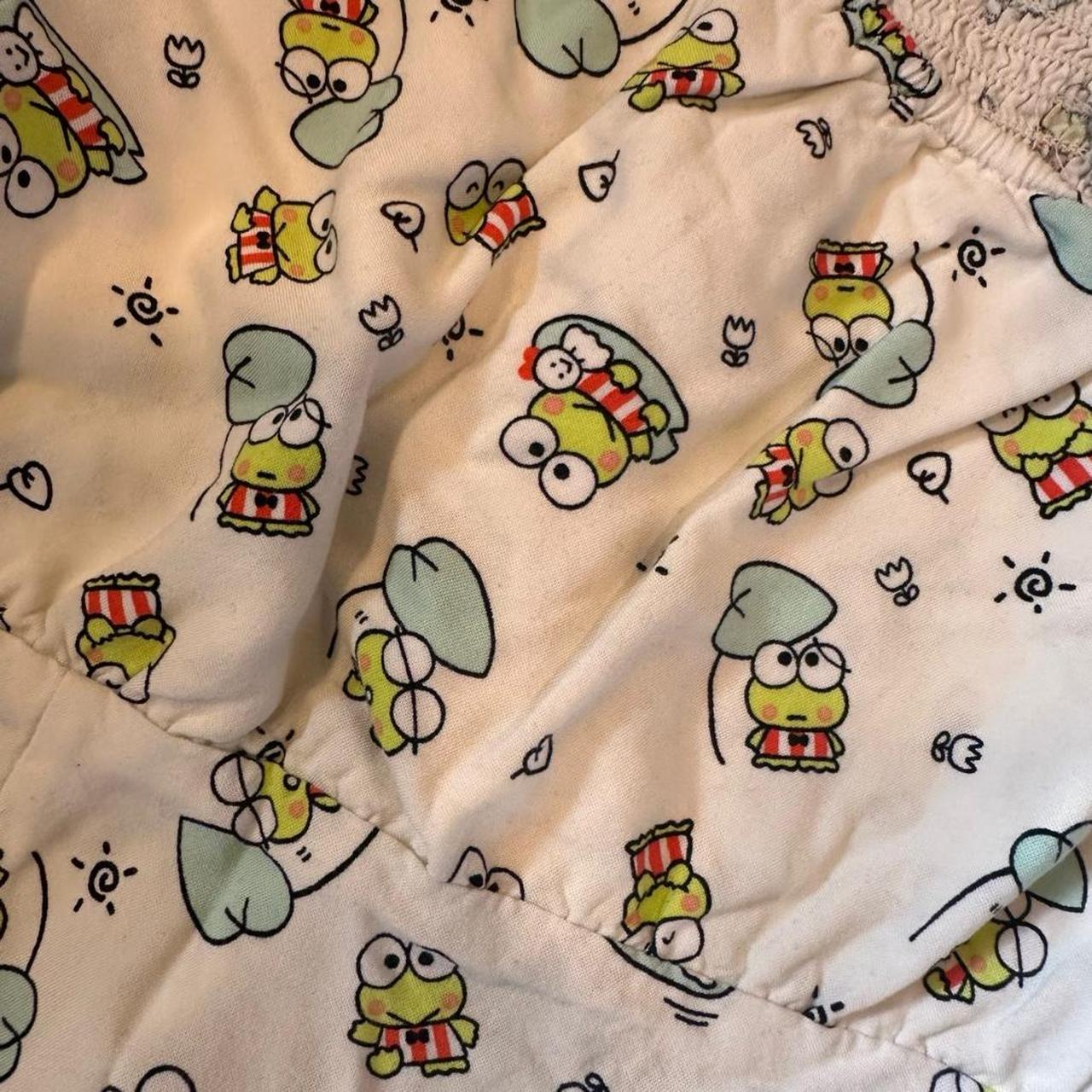 White and green Sanrio FROG tank top size 3X... | Depop