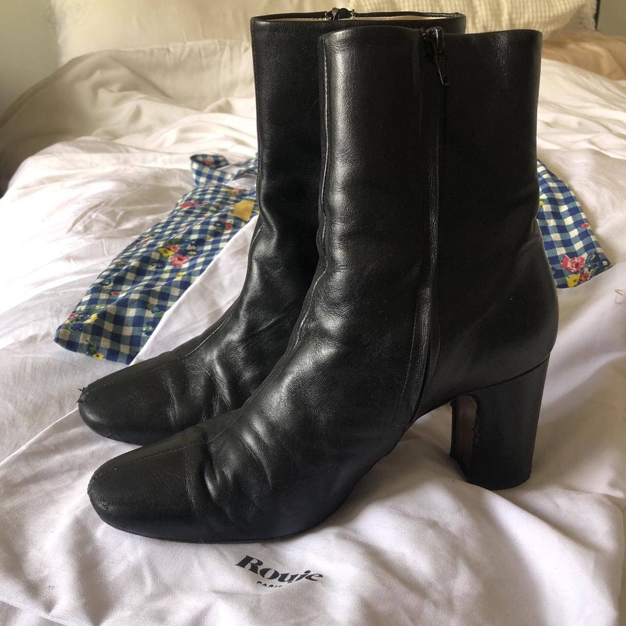 Rouje celeste boot in black nappa leather rrp $390... - Depop