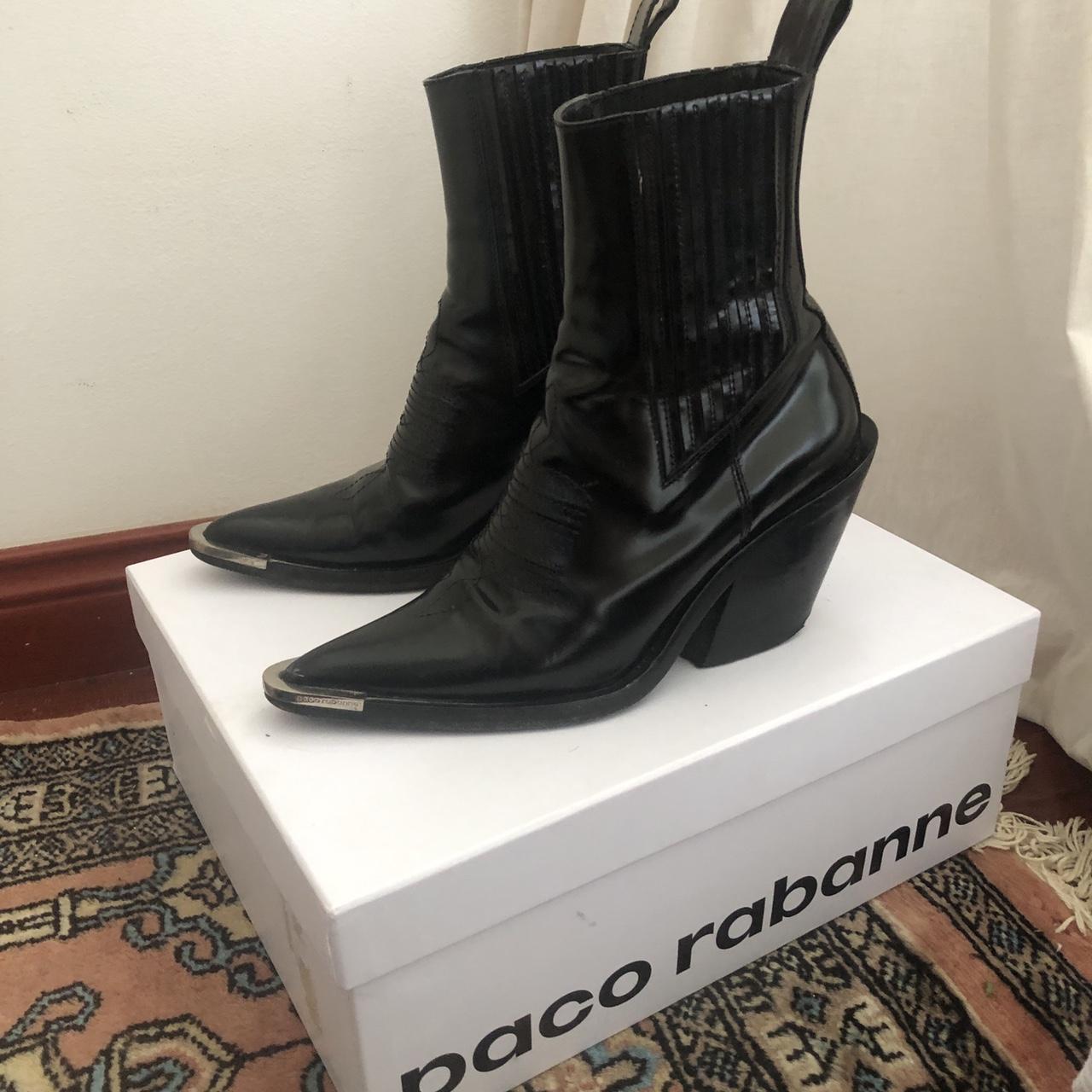 Paco rabanne metal tip cowboy boots size EU 38 sold... - Depop