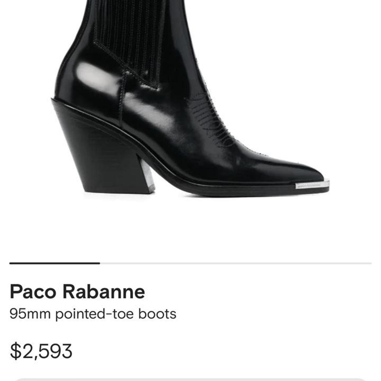 Paco rabanne metal tip cowboy boots size EU 38 sold... - Depop
