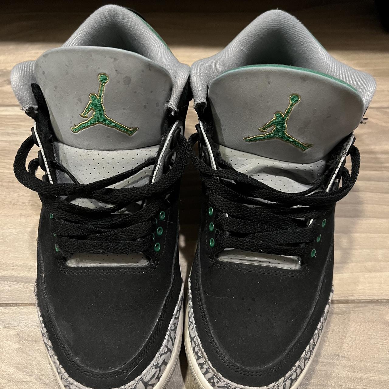 Pine green Jordan 3 really worn but can get cleaned ... | Depop