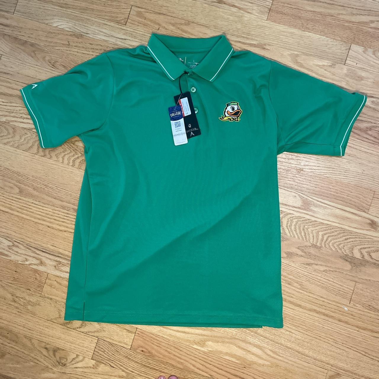 Green Oregon ducks polo shirt with tags - Depop