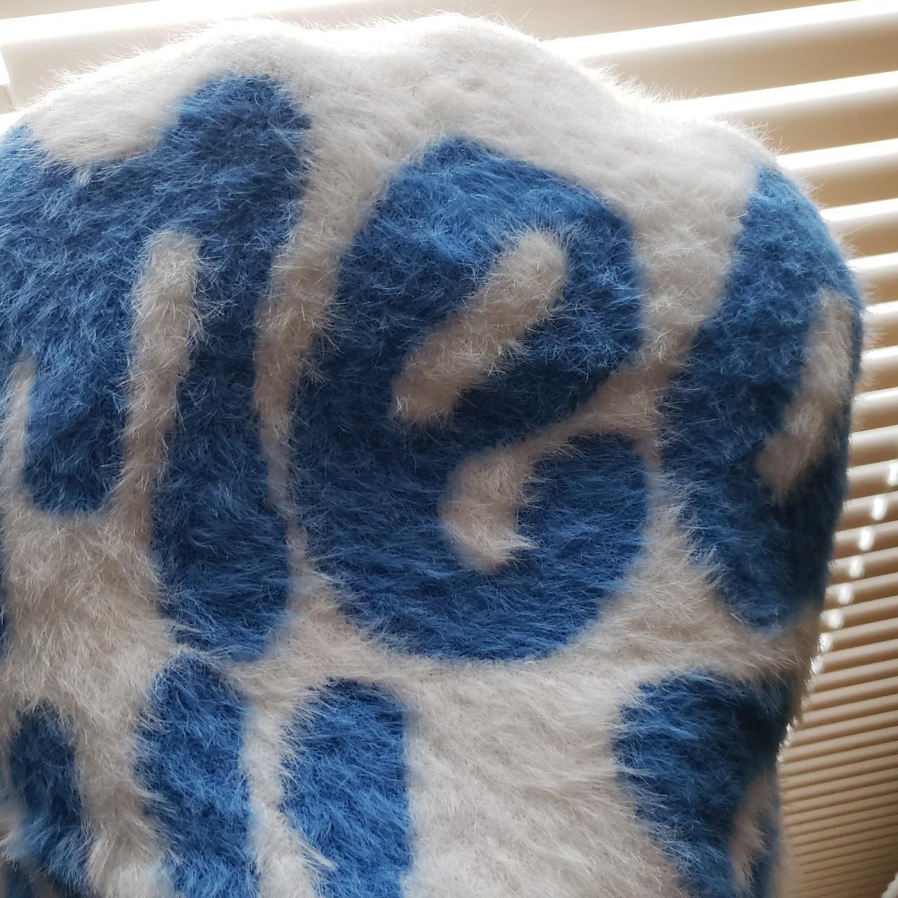 New Very soft blue and white unisex Mea Culpa... - Depop