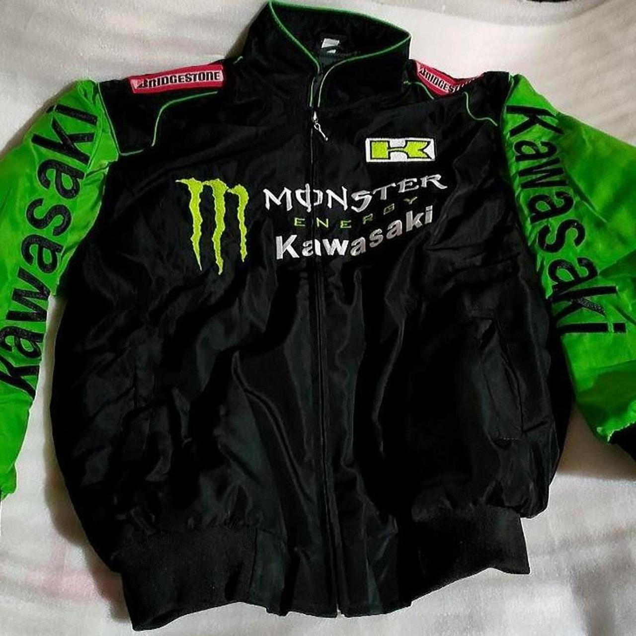 Green Monster Energy Nascar Kawasaki F1 Racing... - Depop