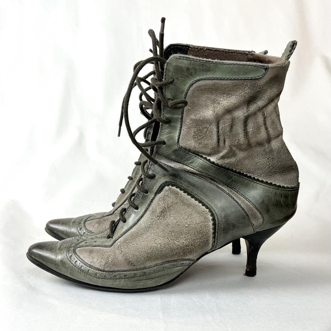 DIESEL STYLE LAB pointed toe mid heel bootie with... - Depop