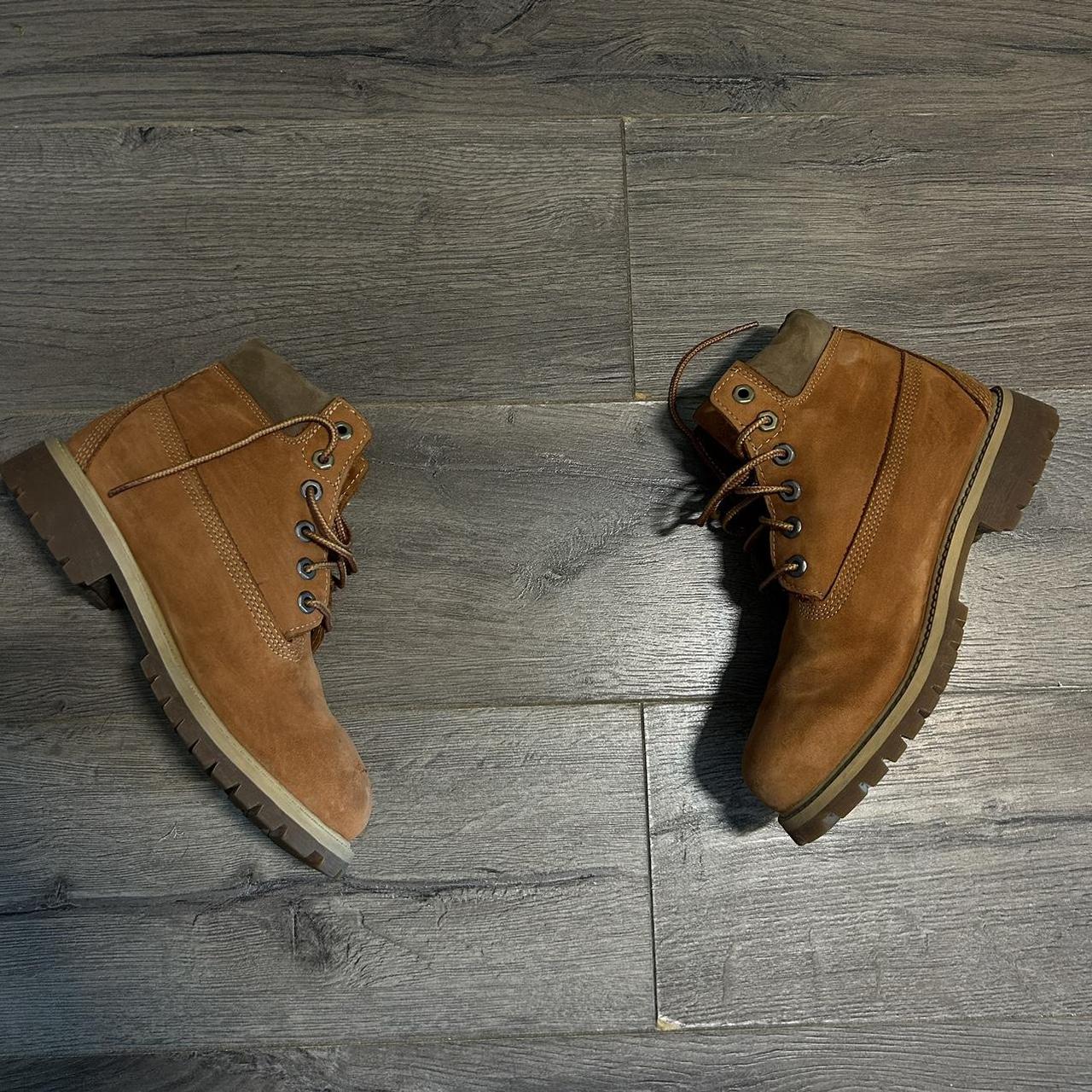 Youth Timbs, Red sand colorway Used No... - Depop