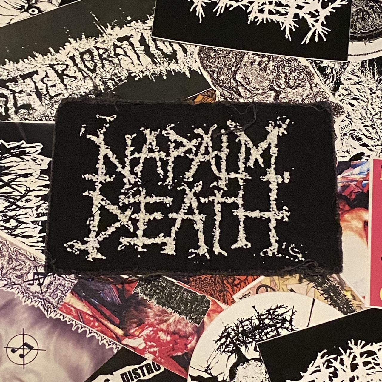 Napalm Death Patch White on black High quality... - Depop