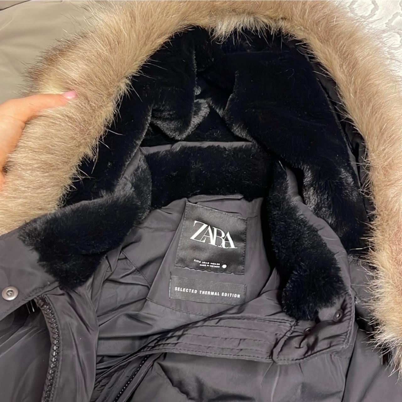 Zara Down Coat Thermal Edition In Excellent... - Depop