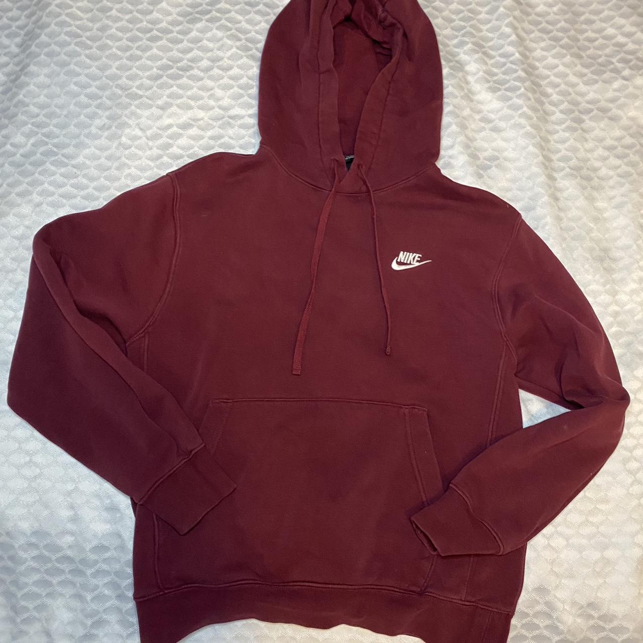 Men’s small maroon nike hoodie, worn few times good... - Depop