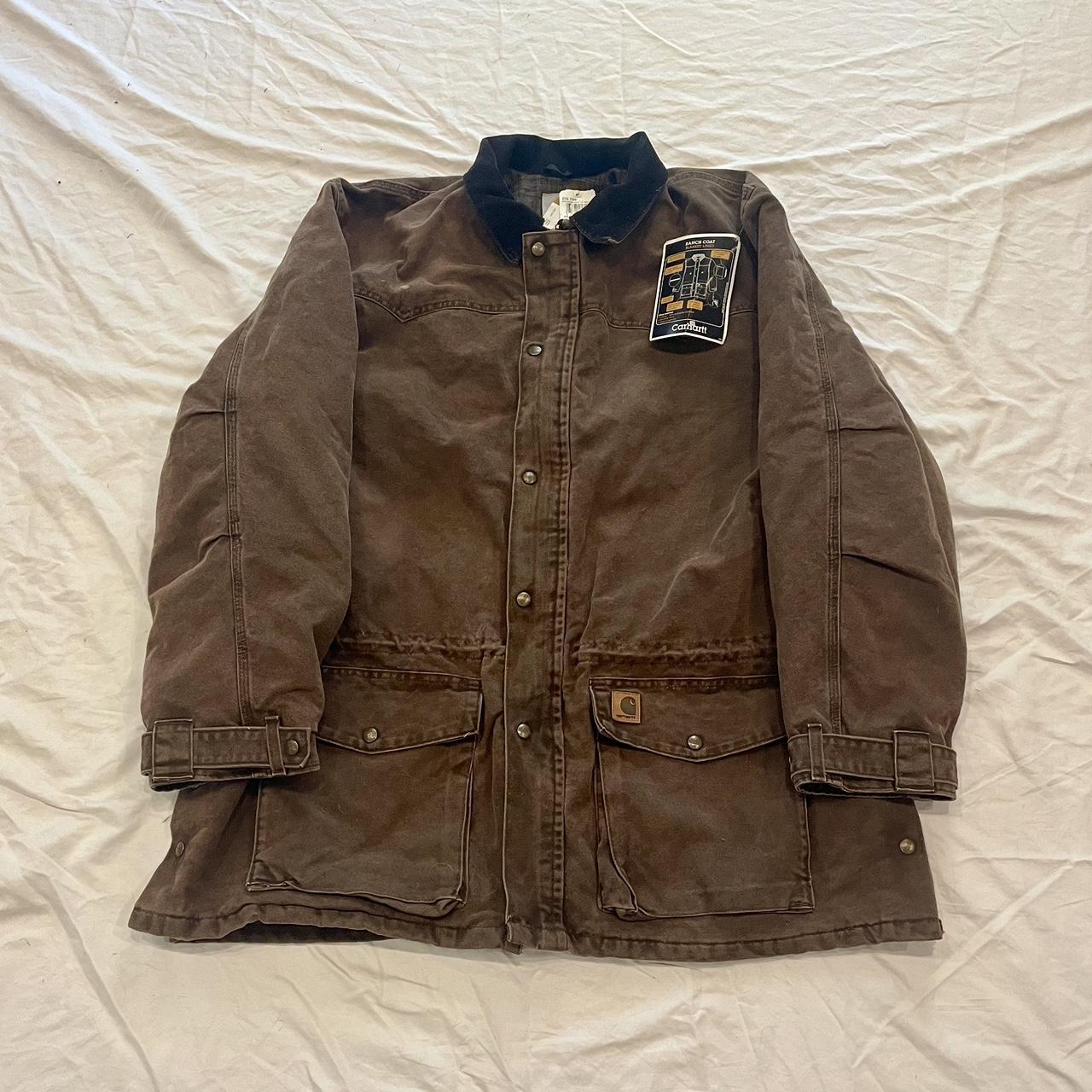 Men’s NWT Vintage XXL Carhartt Brown Ranch Jacket - Depop