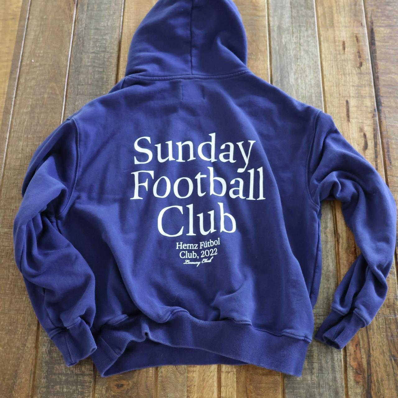 Mar Hernz navy and white hoodie #marhernz #footy... | Depop