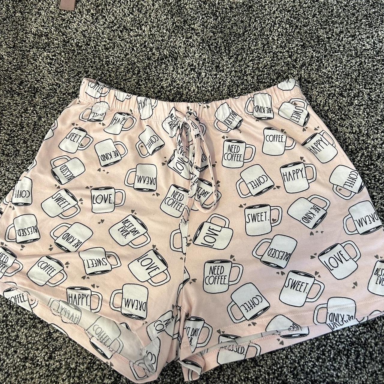 Cutest Pajama Shorts 💤 Coffee Pajamas 🌚 Size Small Depop