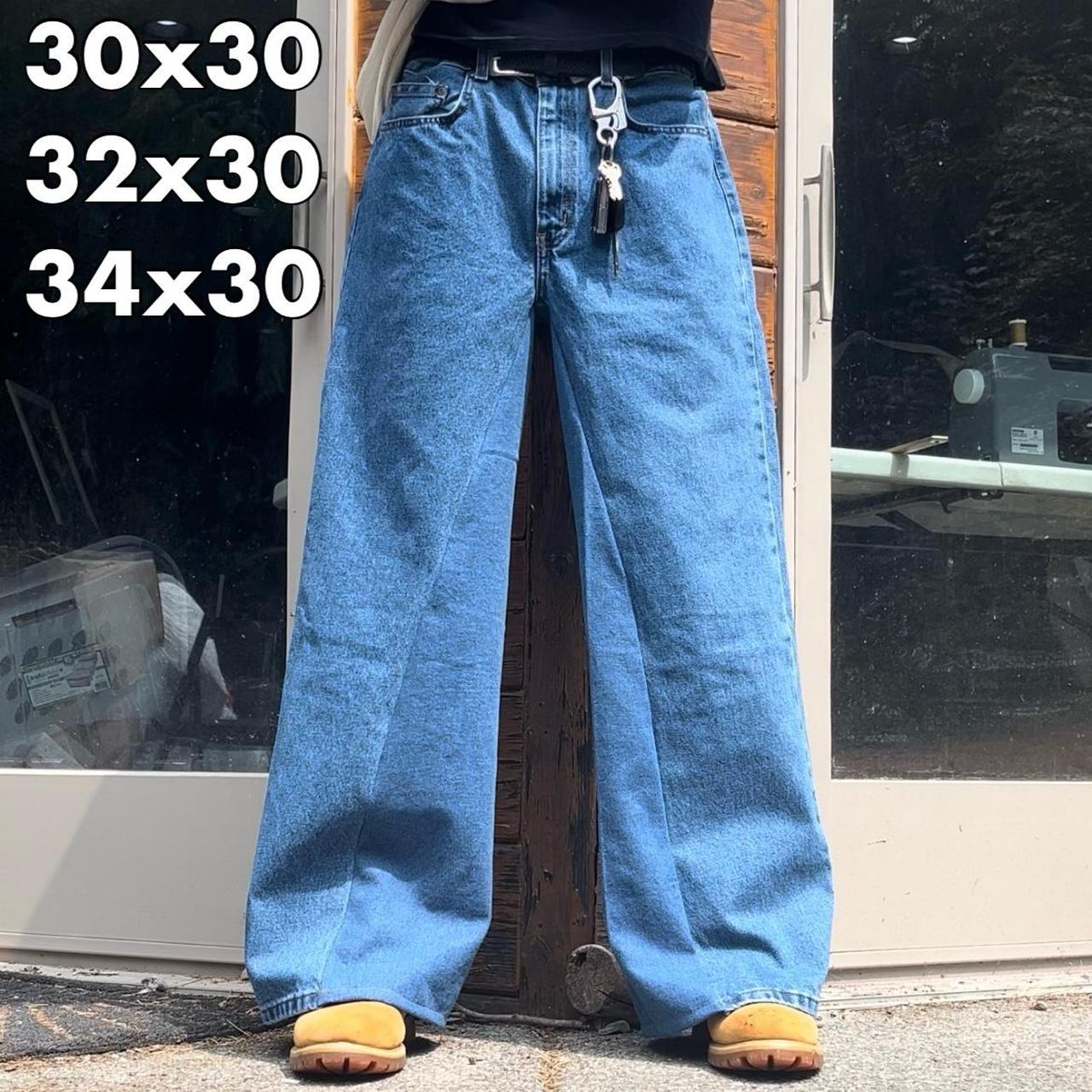 Custom JNCO style reworked wide leg baggy jeans by... - Depop