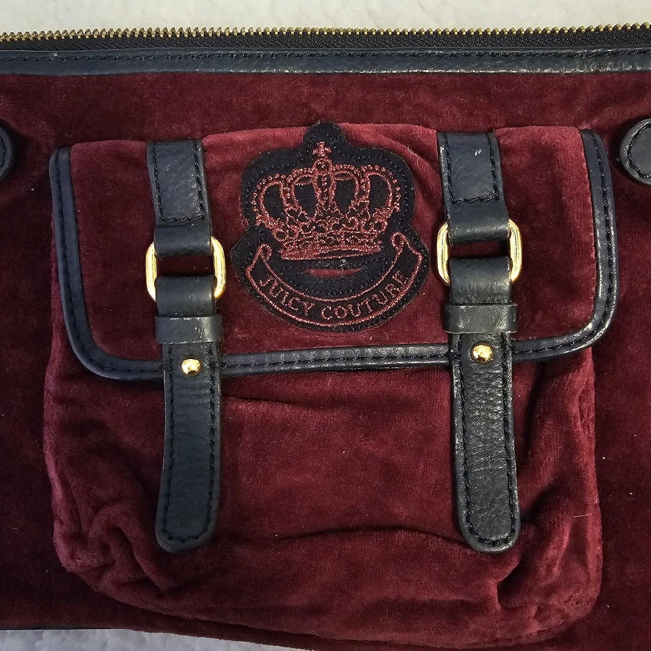 Juicy contour handbag deep red velvet. - Depop