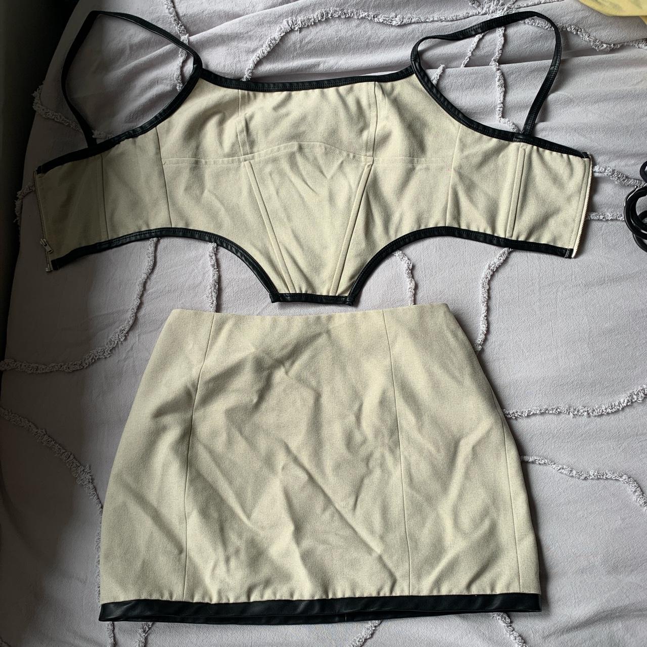 White fox set Run to you Oatmeal Mini skirt - M... - Depop