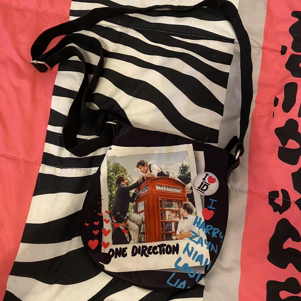 One Direction Black Canvas Purse Bag #OneDirection... - Depop