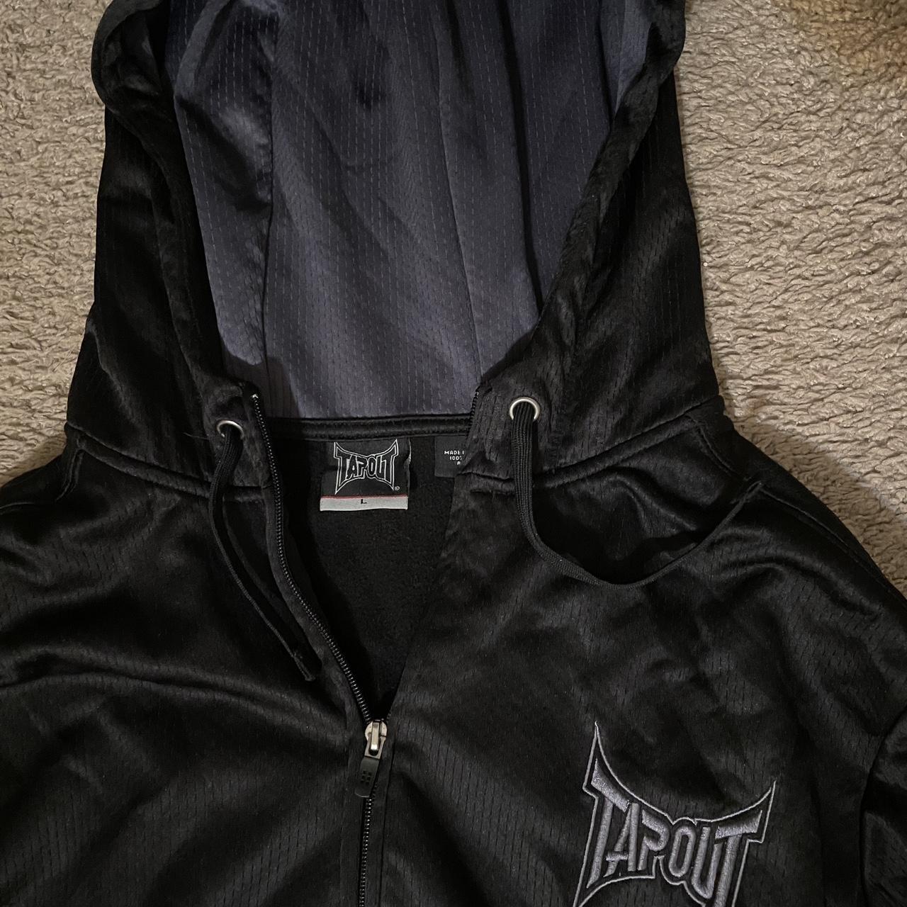 Oversized tap out zip up #tapout #zipup #sporty... - Depop