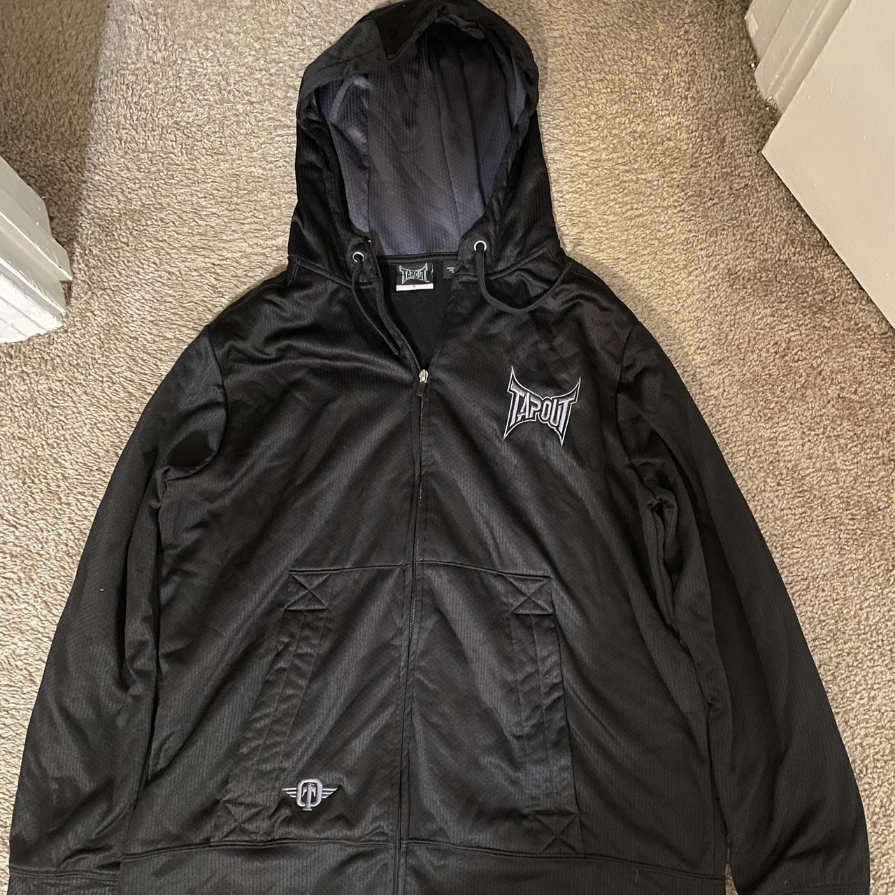 Oversized tap out zip up #tapout #zipup #sporty... - Depop