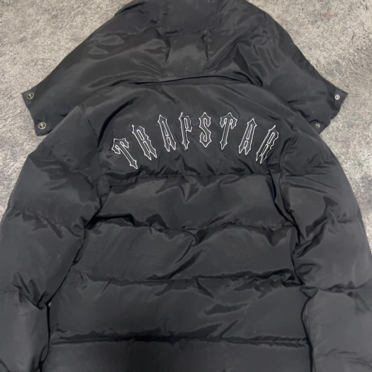Black trapstar puffer coat worn abit size xs men’s... - Depop