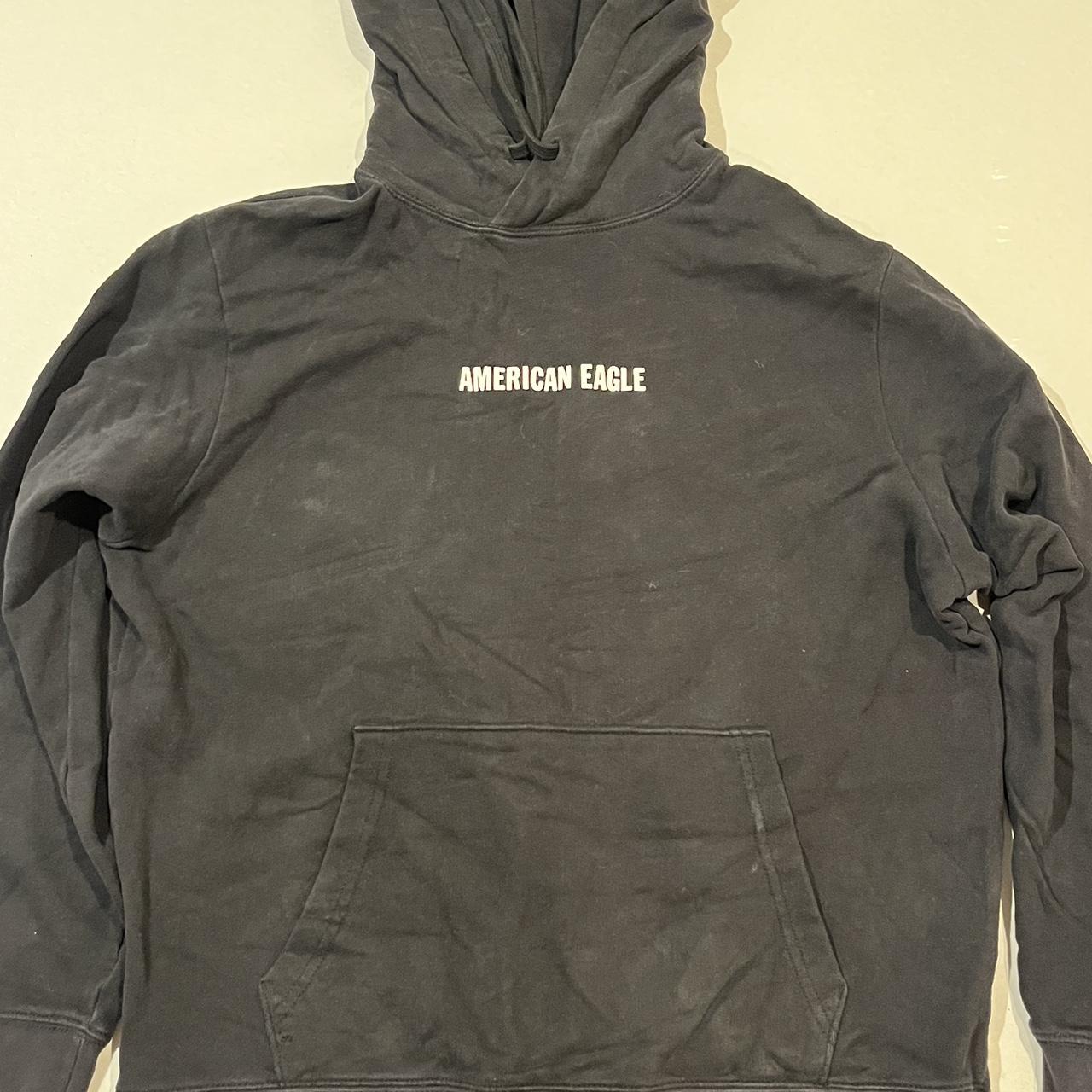 American eagle men’s sweatshirt Black Good... - Depop