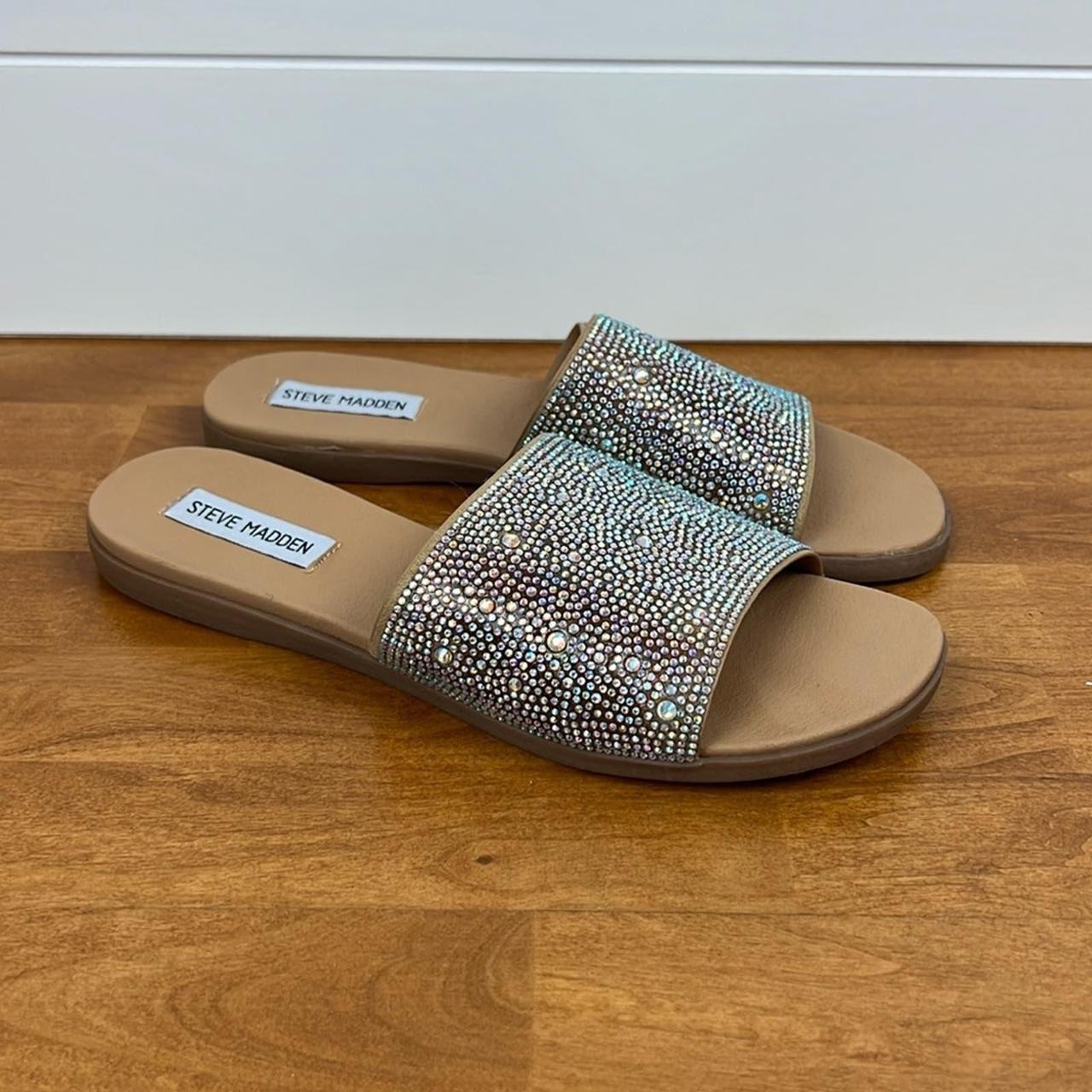 In like new condition! Sparkly slides are a cute way... - Depop