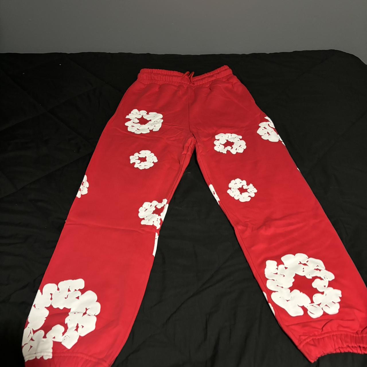 Red Denim Tears Sweat Pants Brand New Size Large... - Depop