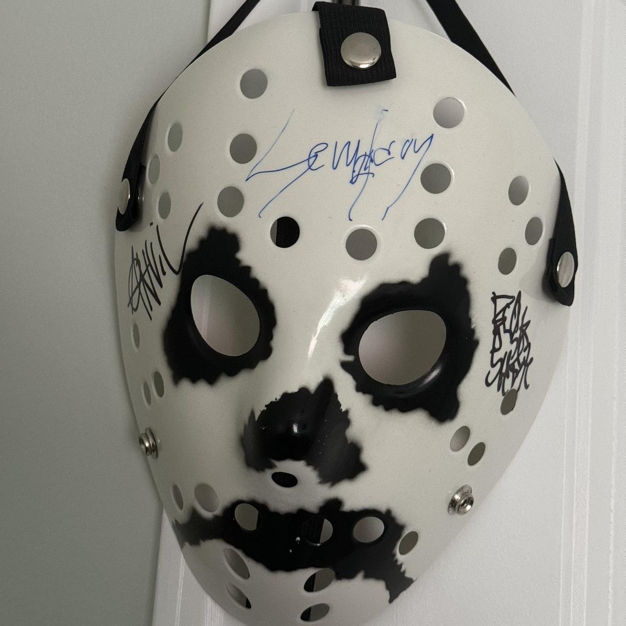haunted mound hockey mask signed by sematary,... - Depop