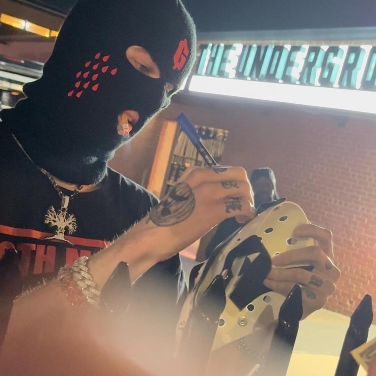 haunted mound hockey mask signed by sematary,... - Depop