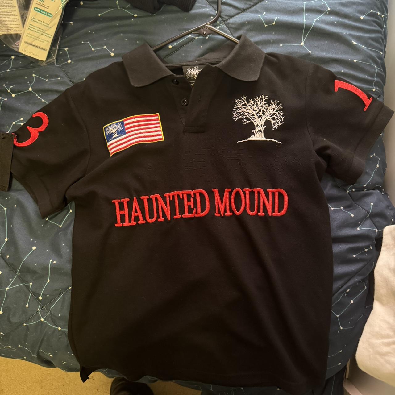🖤black haunted mound polo ️ only small black hm polo... - Depop