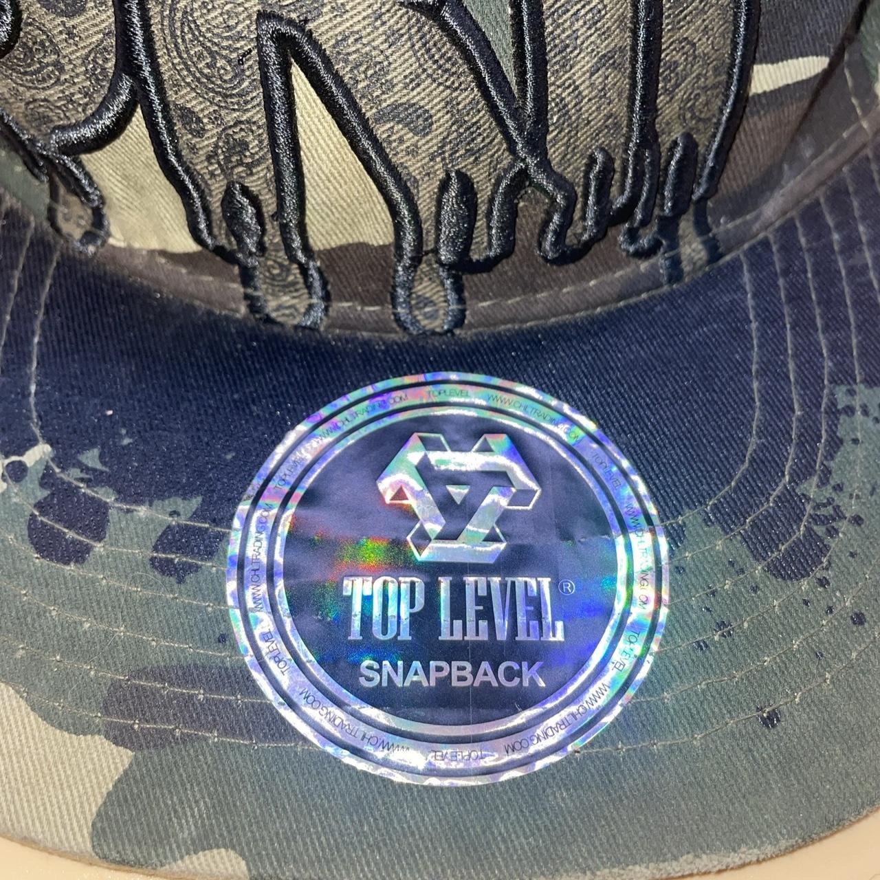 Top Level "Drip" Cap Hat Embroidered Snapback... - Depop